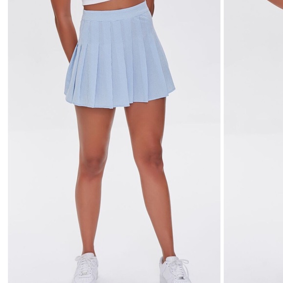 Forever 21 | Skirts | Blue Plaid Mini Skirt | Poshmark